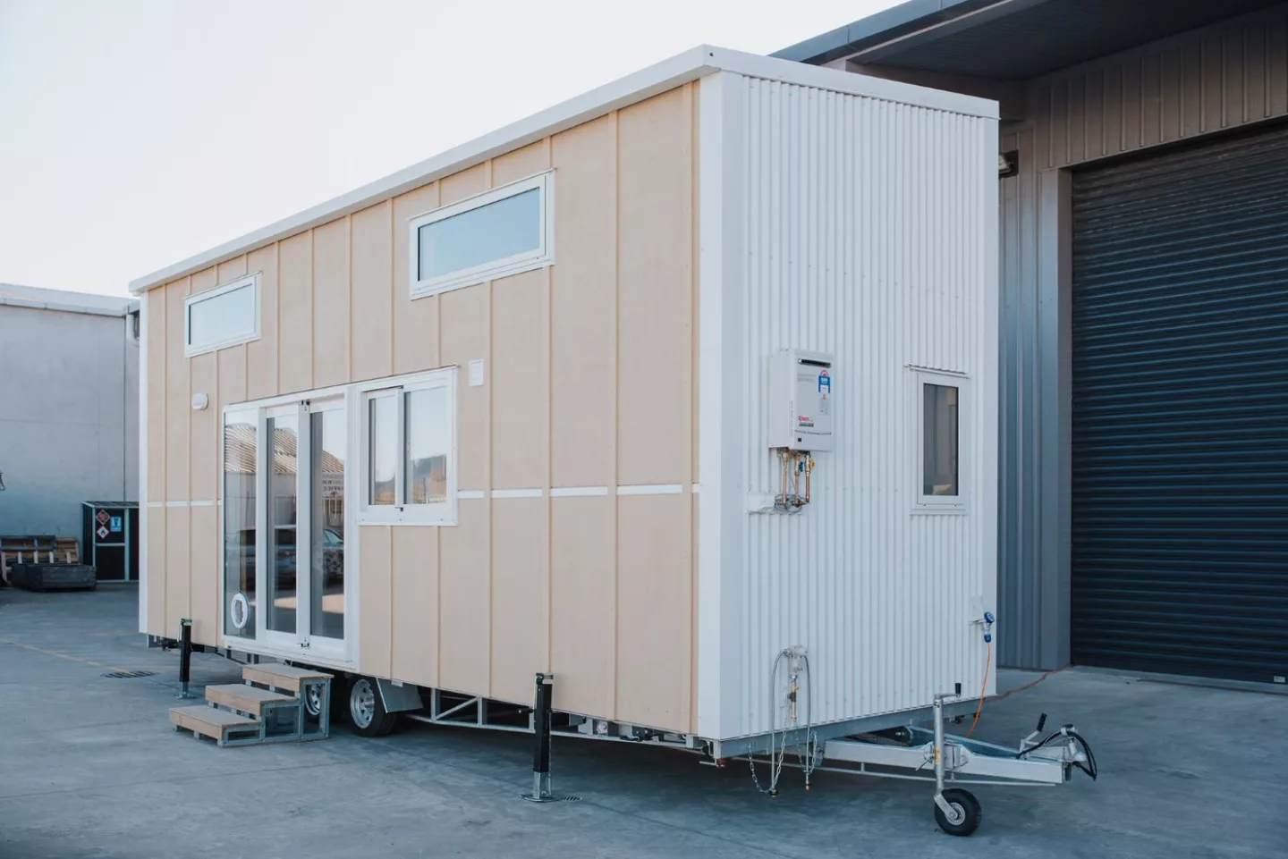Babbalucci tiny house splits the staircase to add storage inside