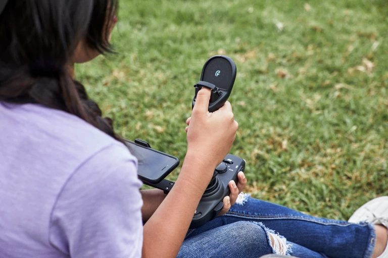 Former NASA astronaut debuts joystick drone controller