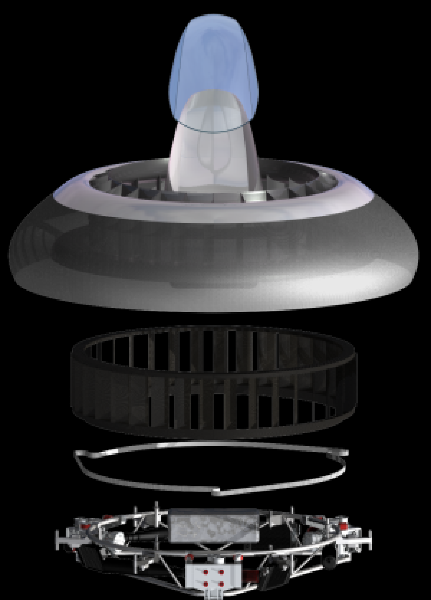 Entecho's Hoverpod: the 3-seat, skirt-steered, 75mph VTOL flying saucer