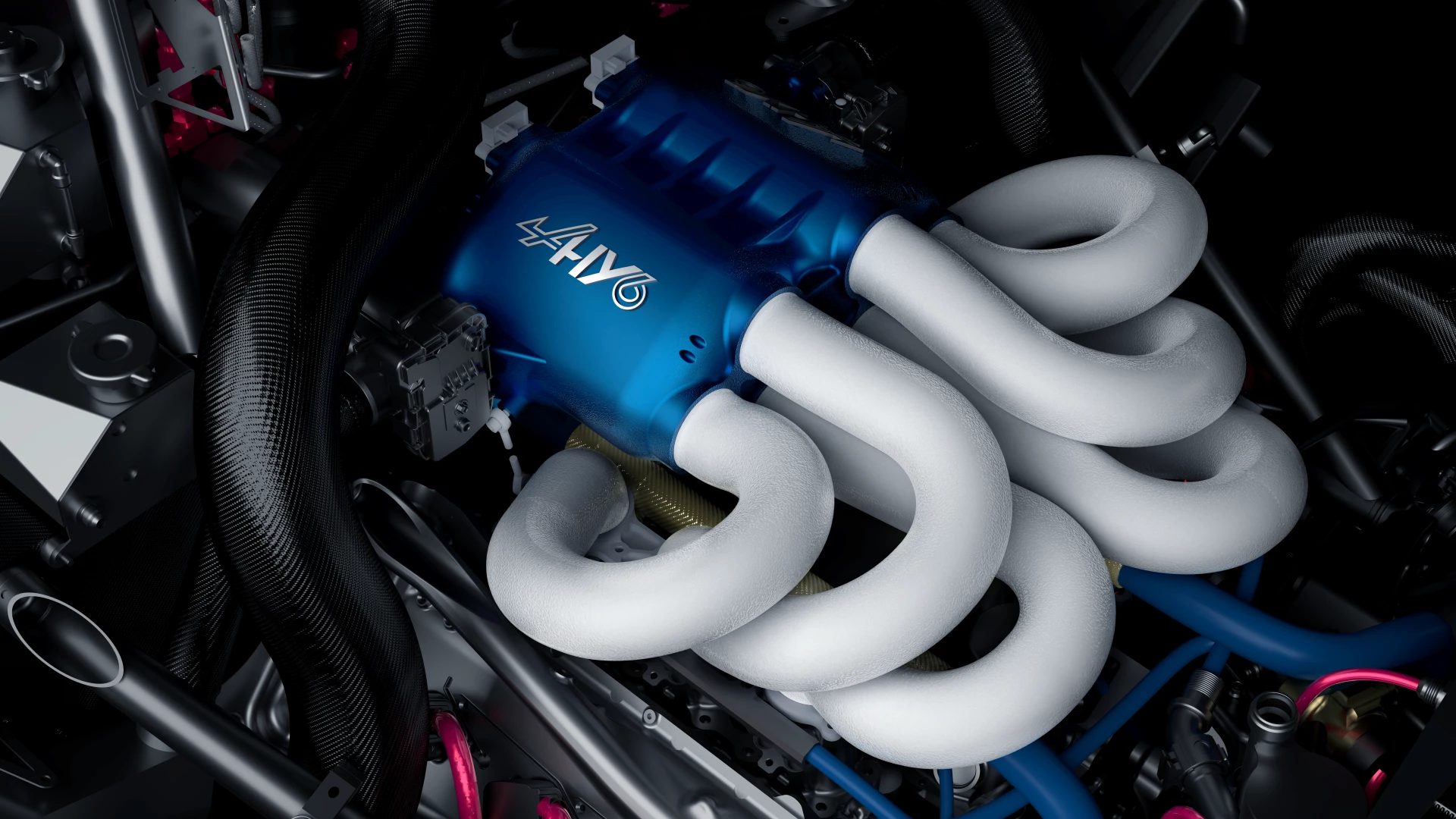 Water-injected hydrogen combustion V6 doubles up power