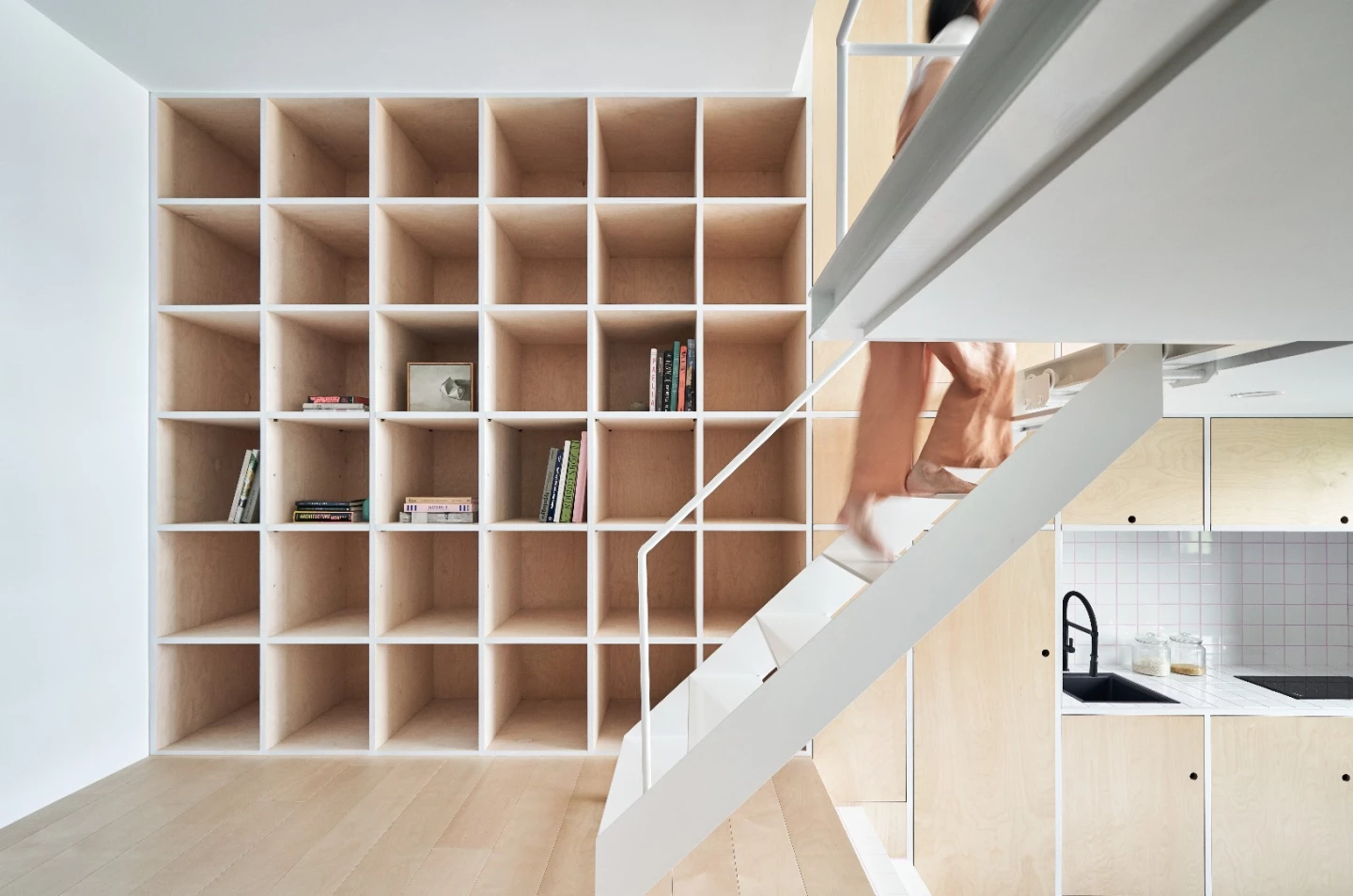 Multilevel micro flat makes for tasteful tiny living in Taipei