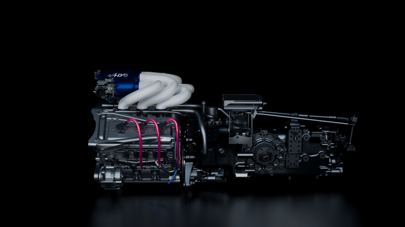 Water-injected hydrogen combustion V6 doubles up power