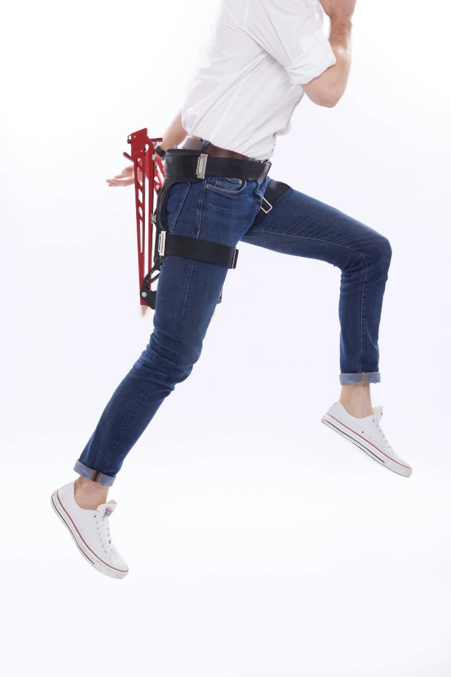 Lex folding wearable chair lets you take a seat anywhere