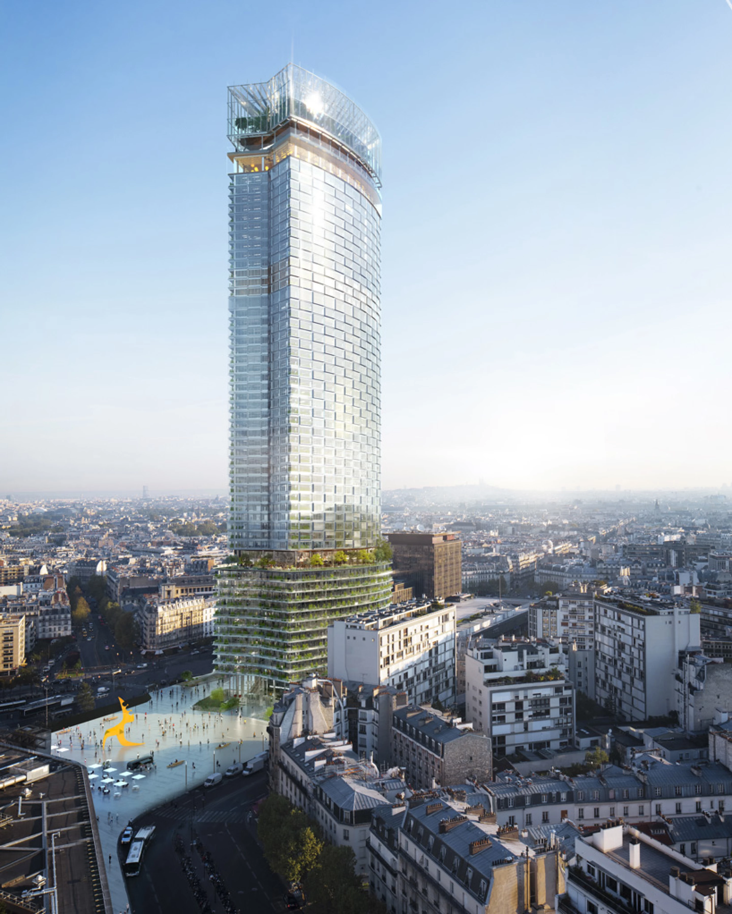 MAD Architects proposes skyscraper that reflects Paris upside down
