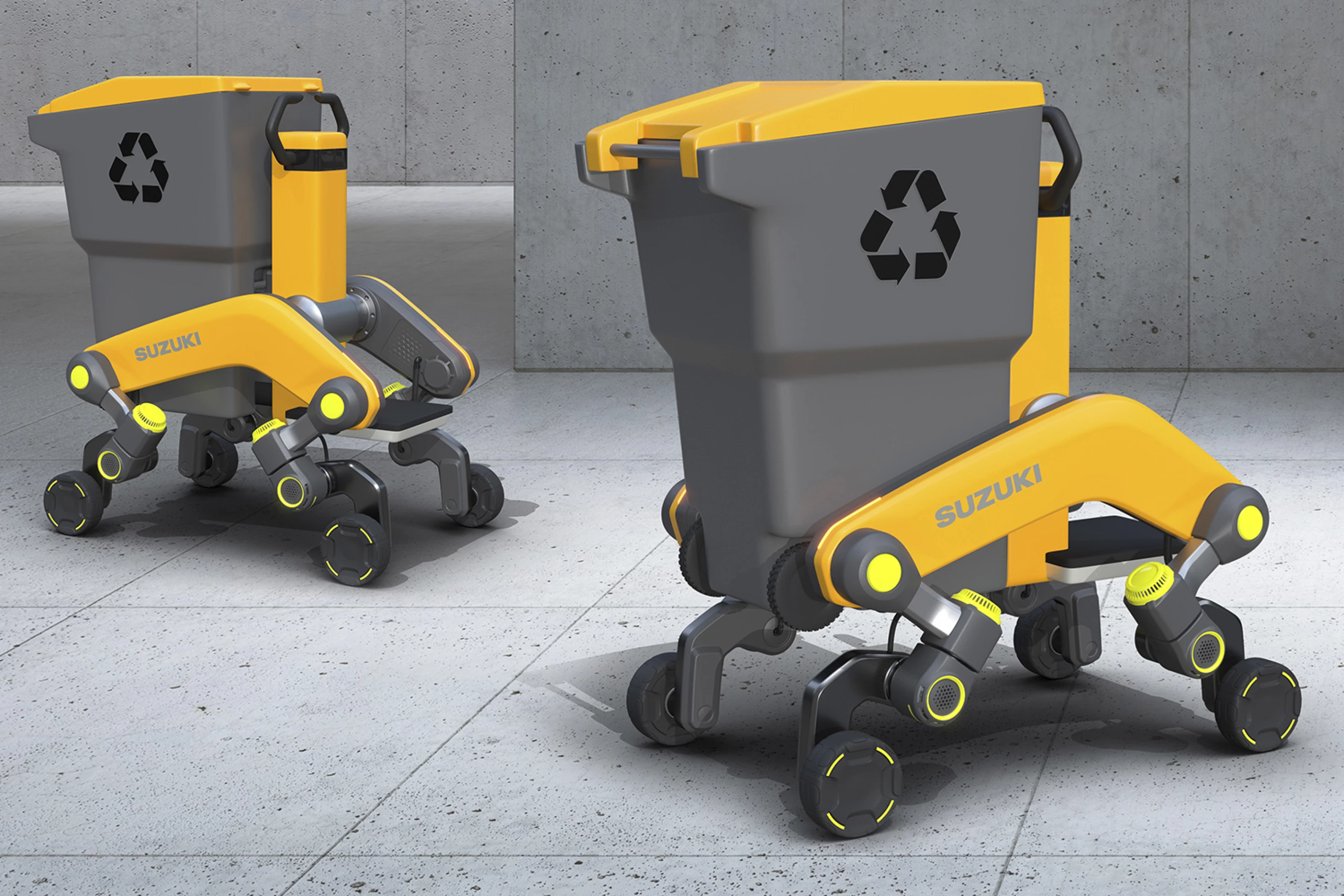 Suzuki unveils bizarre 4-legged, stair-climbing motorcycle