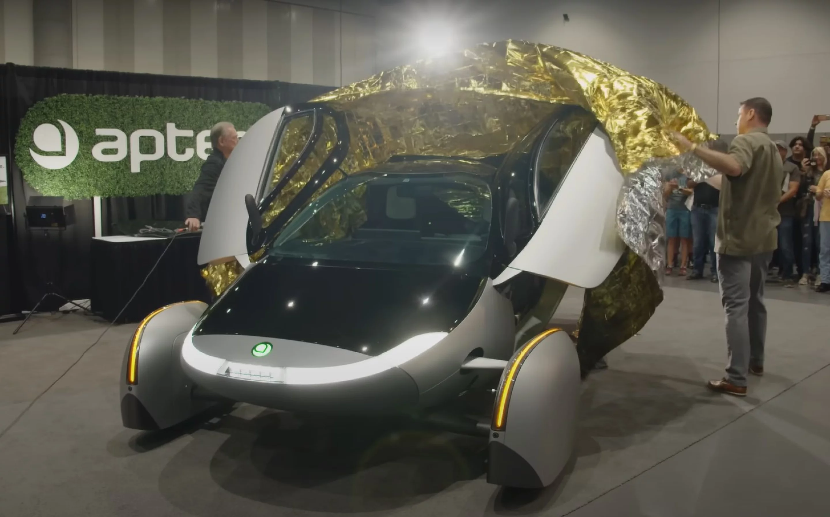 Aptera Gamma prototype SEV makes public debut in San Diego