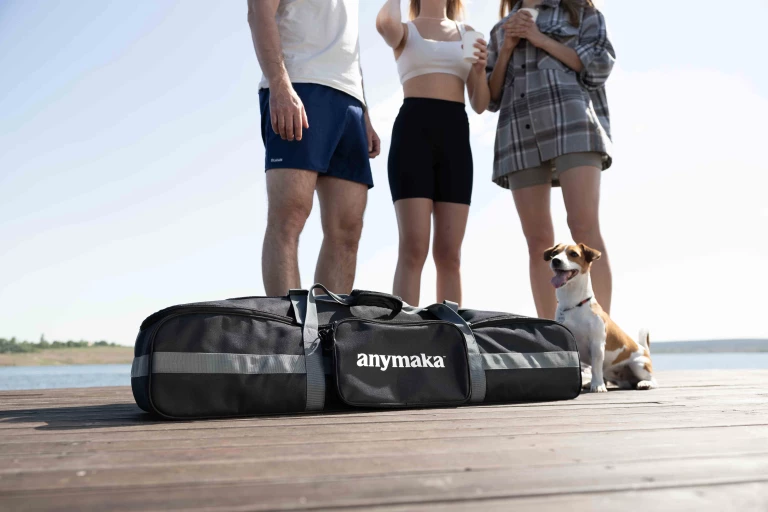 anymaka hammock stand goes up in a claimed three seconds