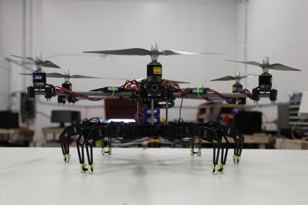 Hexacopter and hexapod: together at last