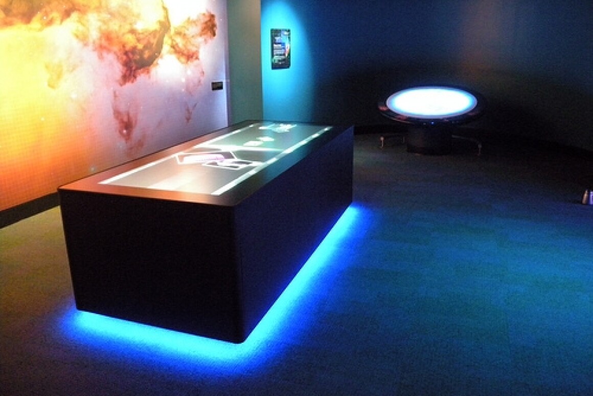 Ideum’s 86 inch multi-touch table explores the electromagnetic spectrum