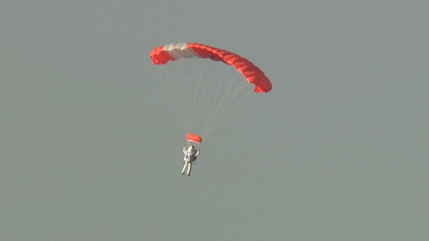 Google exec sets new high-altitude skydiving world record