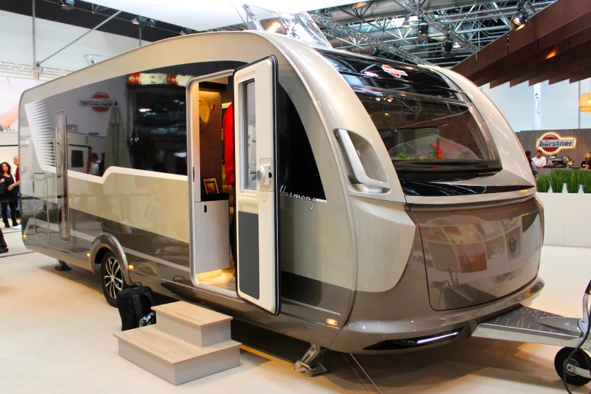 Swanky concept caravan explores the future of glamping