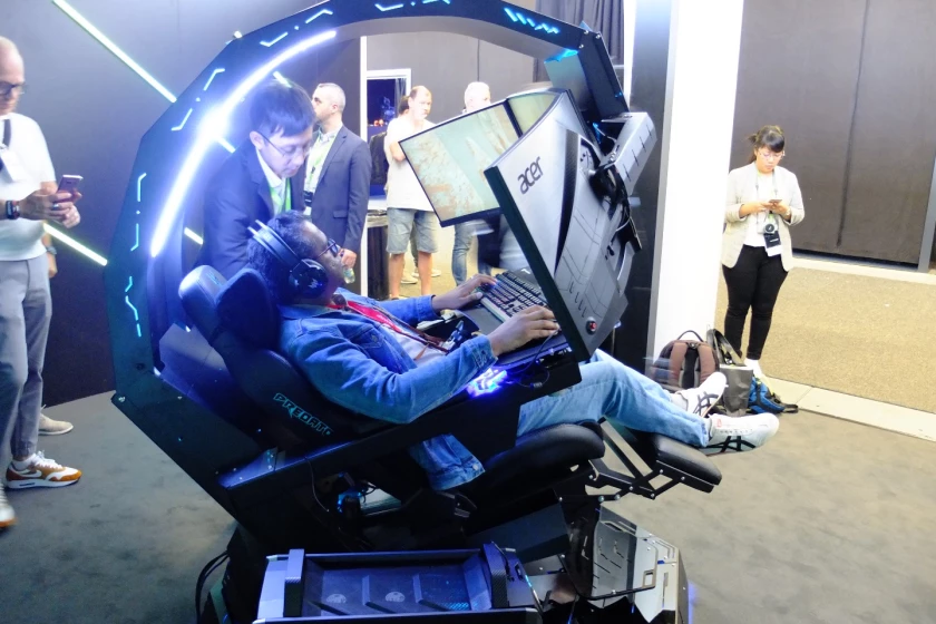 Hands on: Acer unveils Thronos, a beastly haptic gaming cockpit