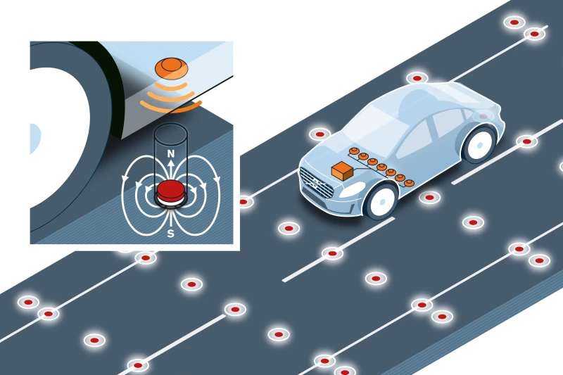 Volvo uses magnets to keep self-driving cars on the road