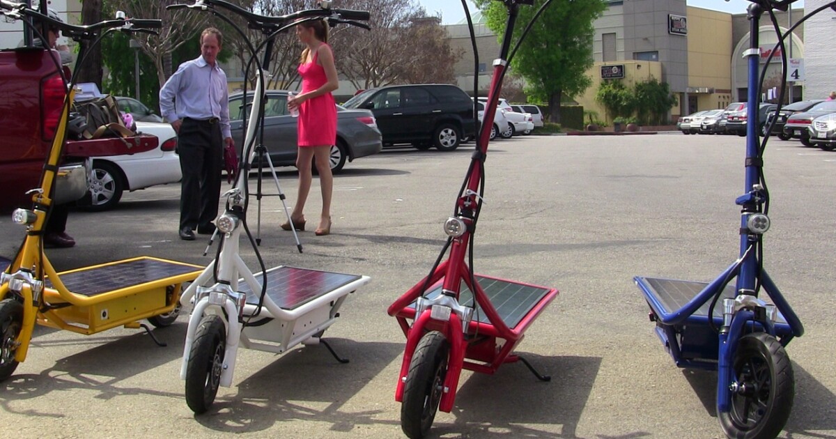 Sun up and street surf with the Solar Electric Scooter