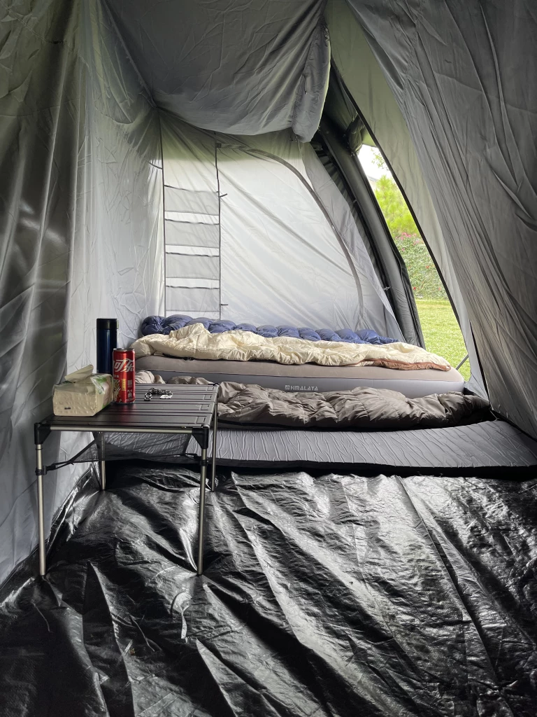 New hybrid rooftop tent blows up into multi-story camping complex