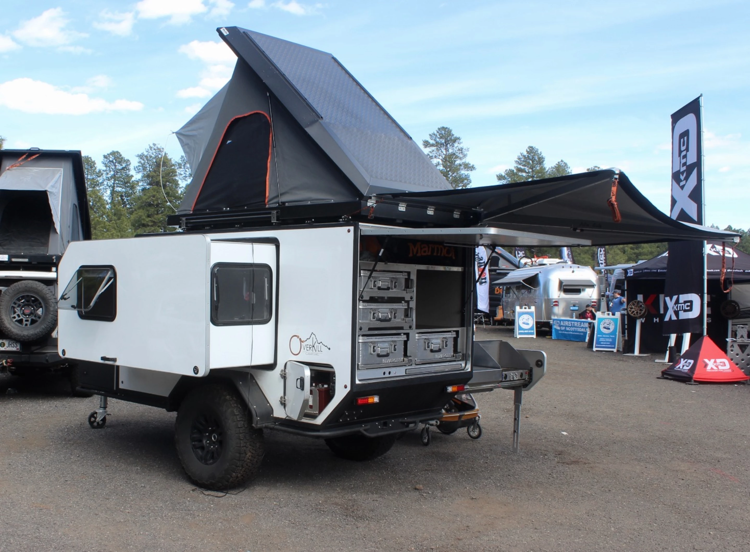 Overkill T.K.4.7 off-road camping trailer rides small but opens up for ...