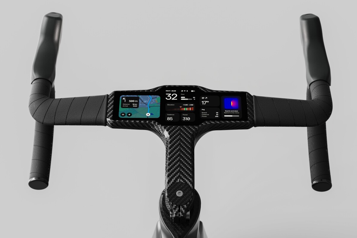 Super-augmented carbon handlebar gives your bike an electronic dashboard