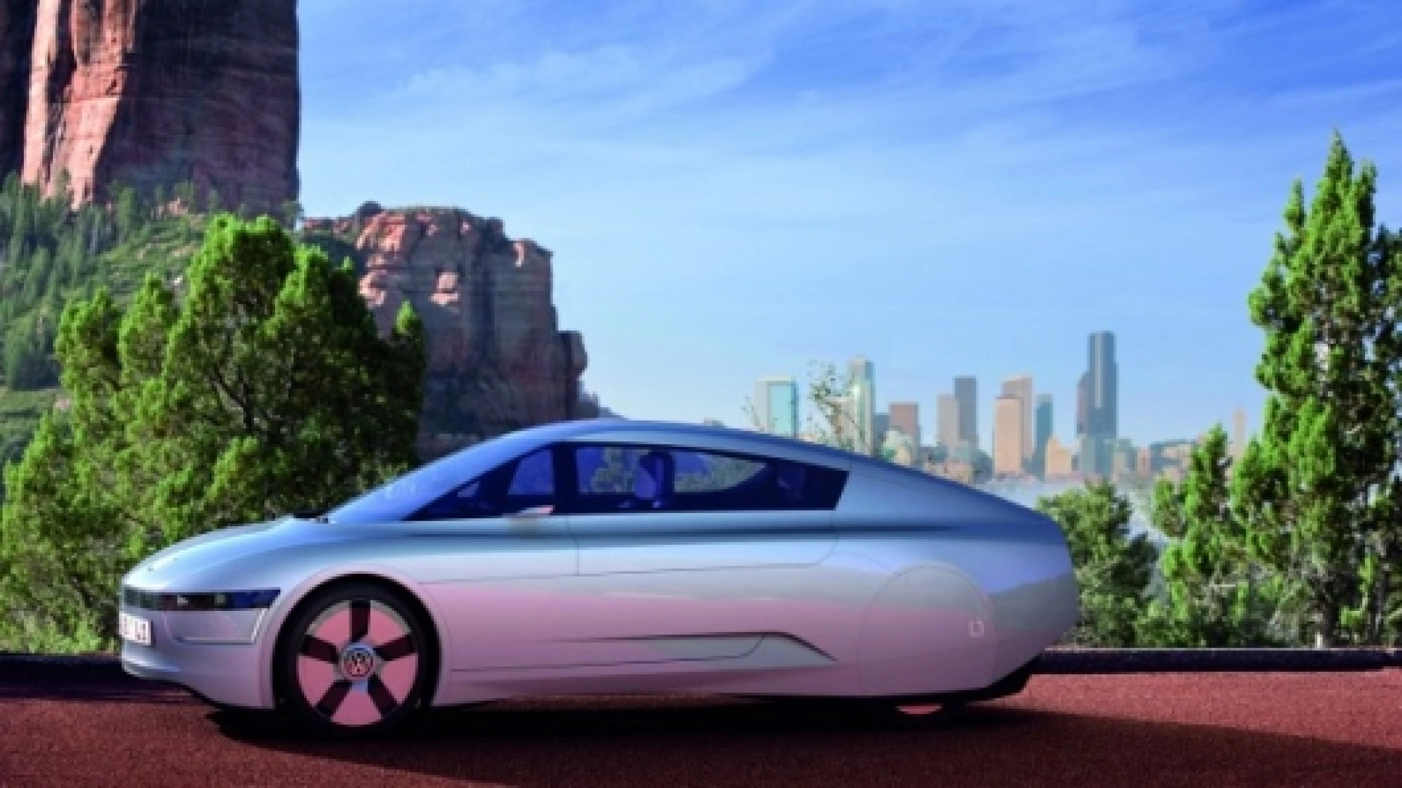 VW shows 170 mpg tandem diesel hybrid two-seater
