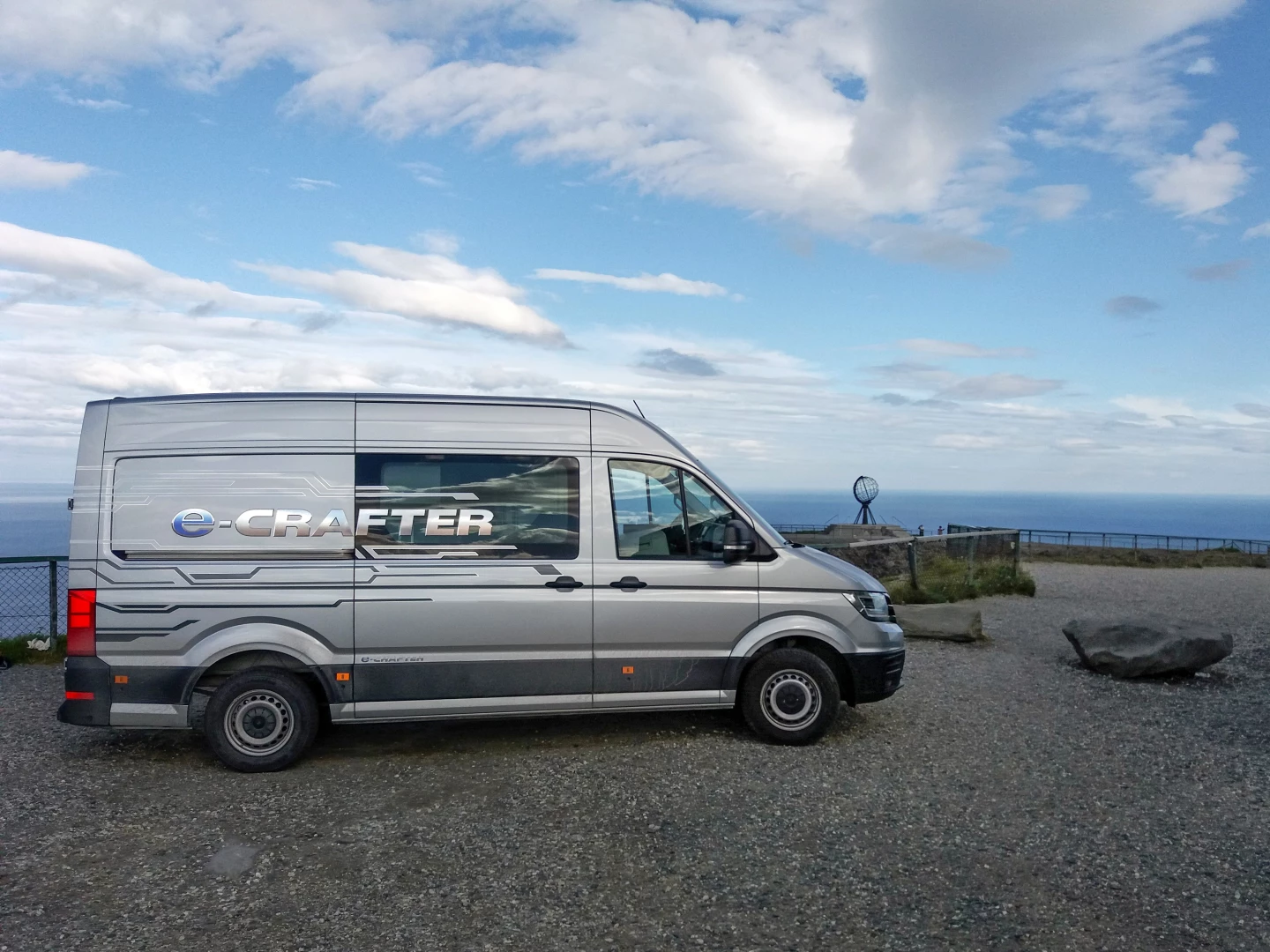 Electric Volkswagen camper van road trips 7,500 km to top of Europe