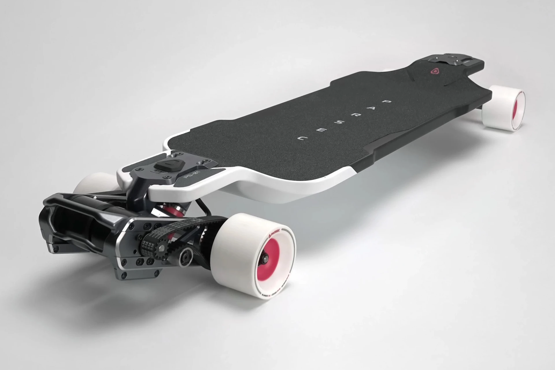 T800 Carbon-deck e-skateboard looks like it belongs in The Matrix
