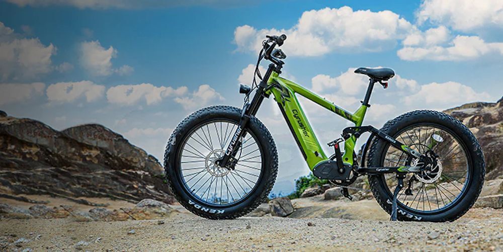 Full-suspension fat-tire ebike built for city streets and dusty trails