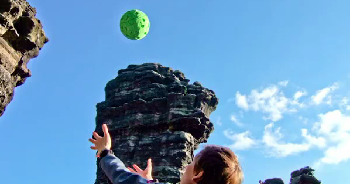 Throwable ball camera captures panoramic images