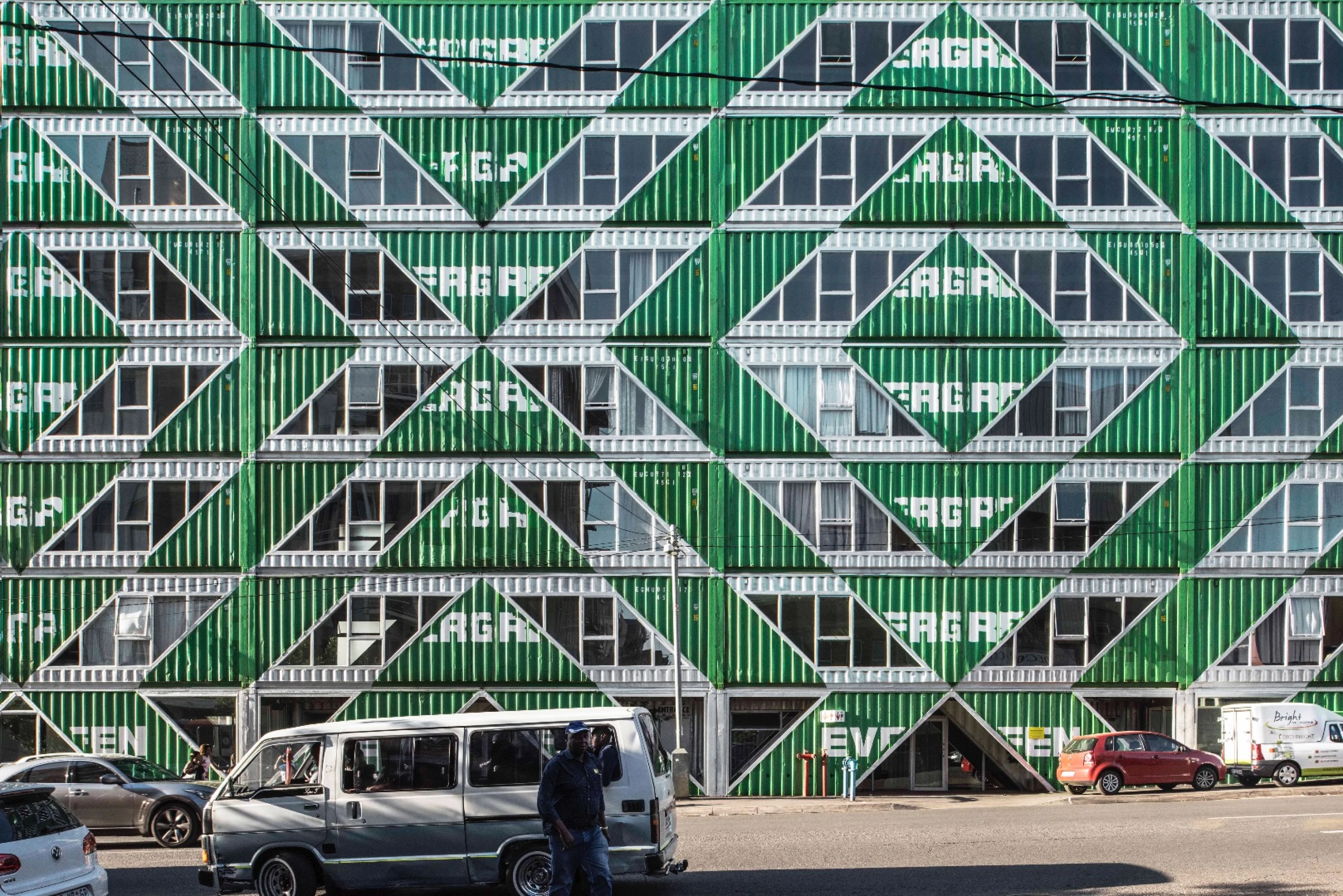 Residential building made from 140 shipping containers