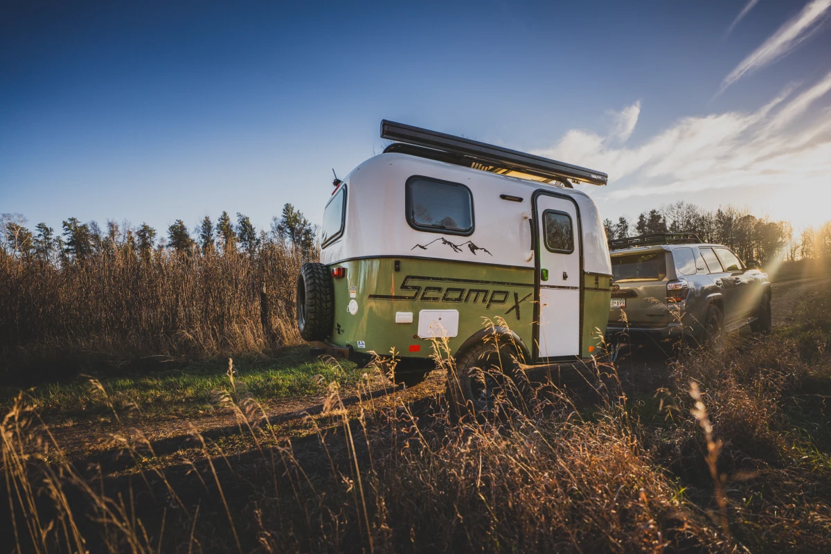 Classic meets modern: Scamp X off-road fiberglass egg camping trailer