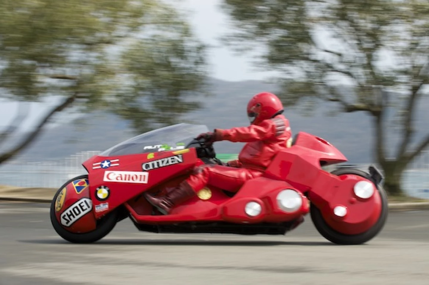 Akira's iconic motorcycle races through Japan