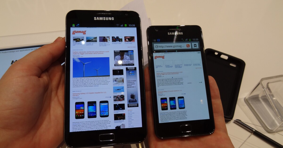 Samsung's Galaxy Note supersizes the smartphone with 5.3 inch screen ...