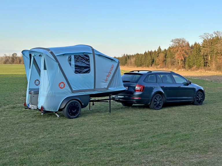 Utterly adorable 530-lb micro-camping pod airs up into tiny-tent abode
