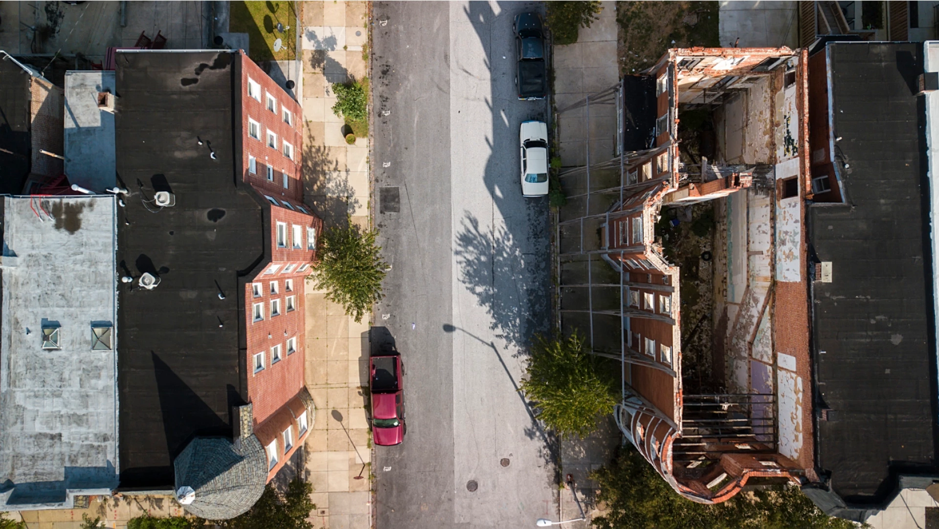 Striking drone photo series places class divide under the spotlight
