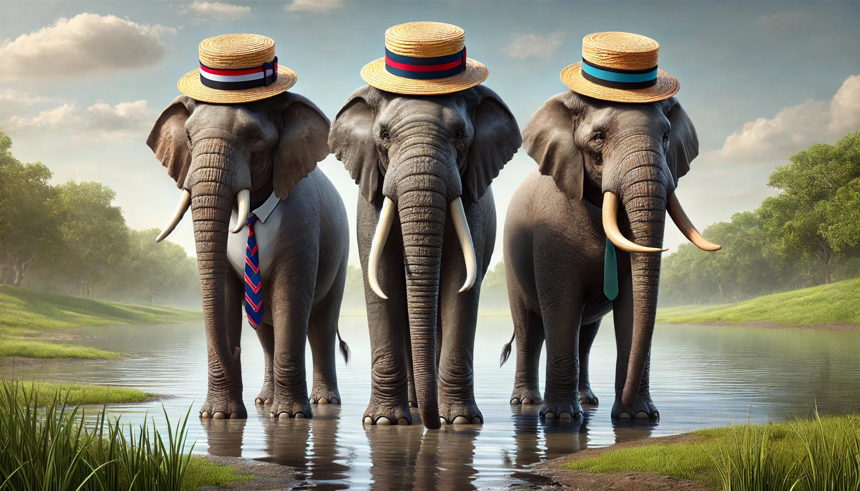 Male elephants harmonize like a barbershop quartet to say "let's go"