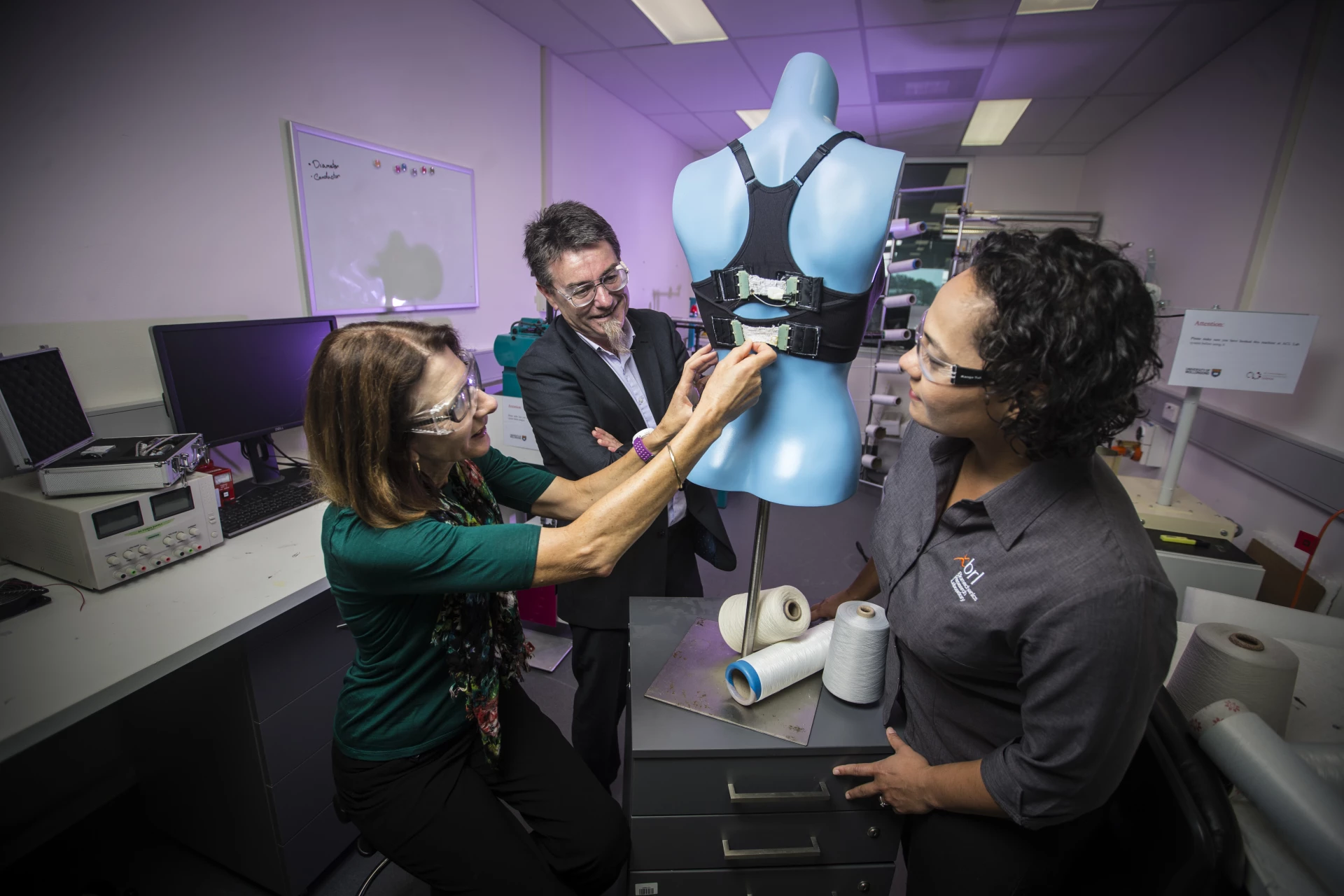 Responsive "Bionic Bra" adjusts to breast movement