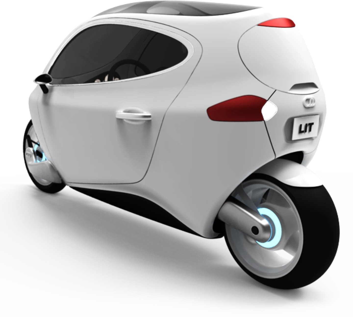 Lit Motors' C-1 electric motorcycle will stand up for itself