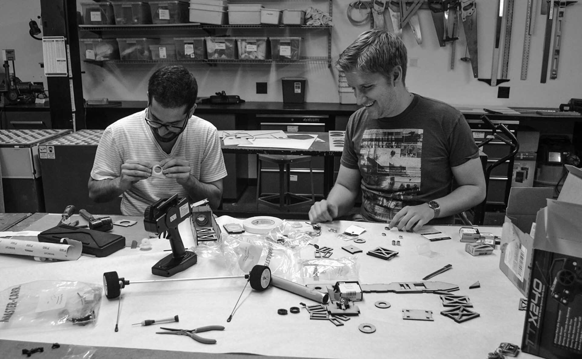 Students create the ultimate rubber band race car