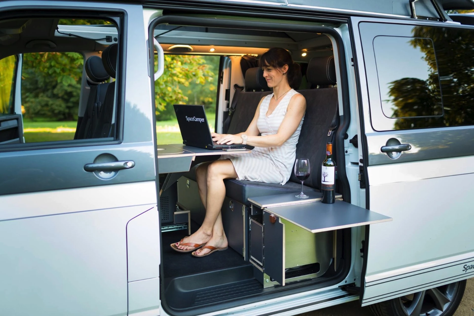 SpaceCamper rearranges the Volkswagen camper van for light, open design