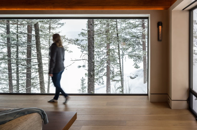 Magnificent lakeside Cliff House is cavernous inside and out