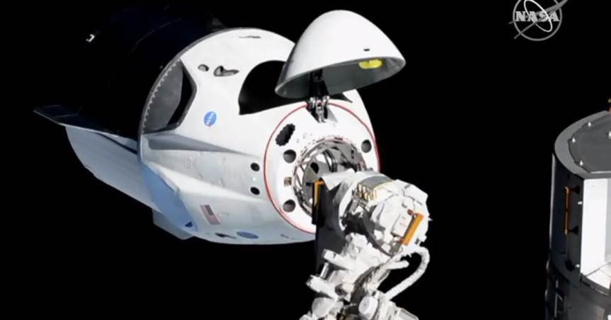 SpaceX's Crew Dragon docks with ISS in historic maneuver