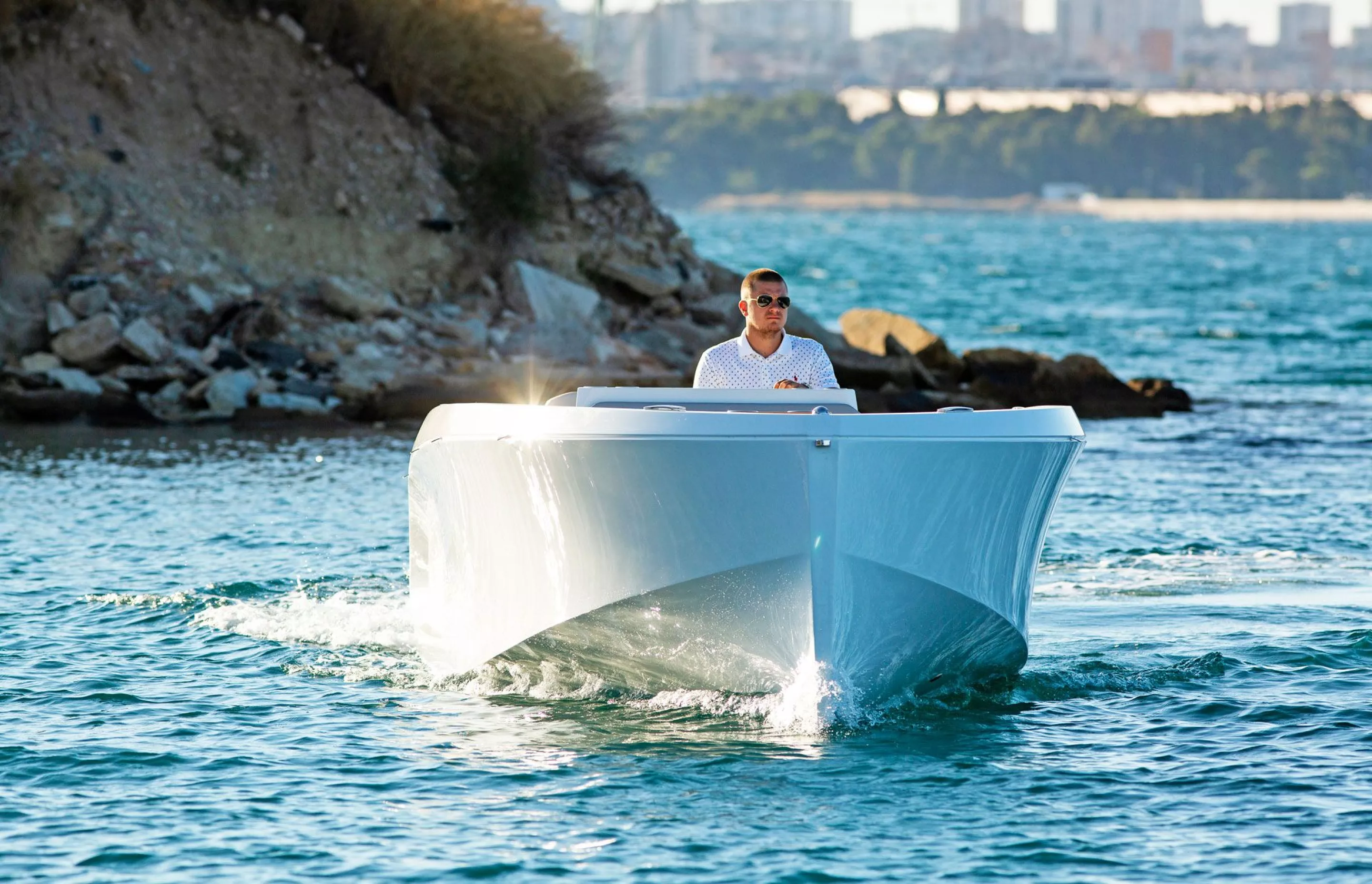 Rand's latest motorboat offers electric cruising for up to 10 people