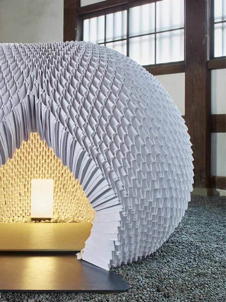 Shi-An: A Japanese origami tea house made entirely out of paper