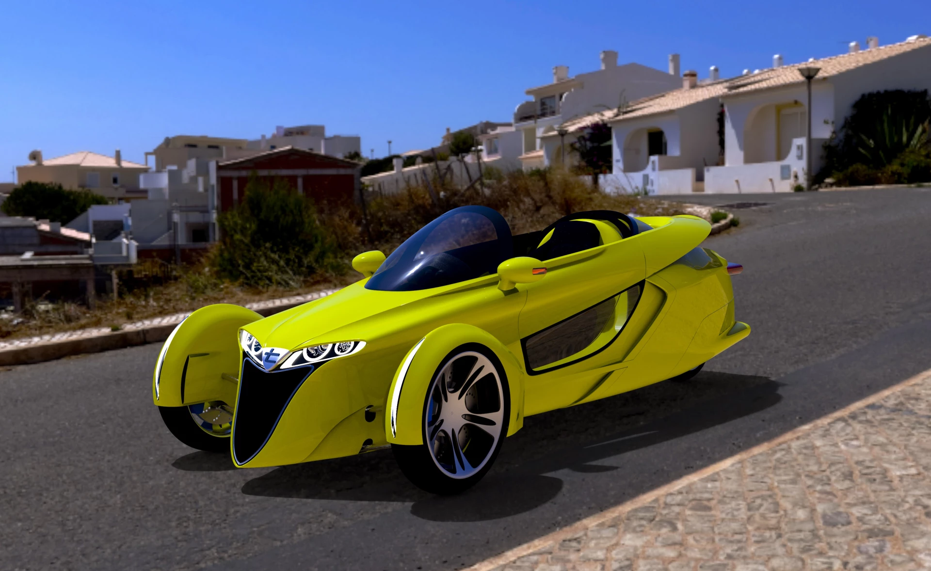The TerraCraft: A convertible, tilting 3-wheeler with a unique steering ...
