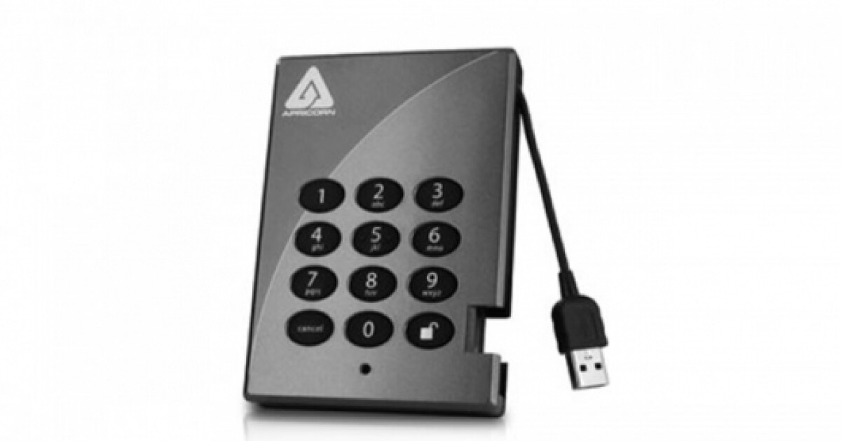 Aegis Padlock Secure Drive with integrated keypad for data security
