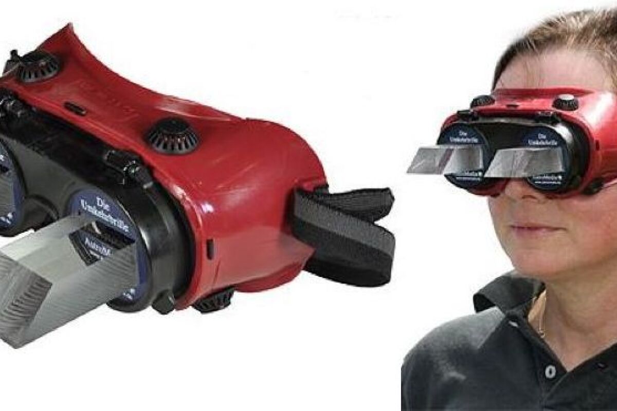 Goggles let you see the world upside down or reversed Goggles let you see the world upside down or reversed