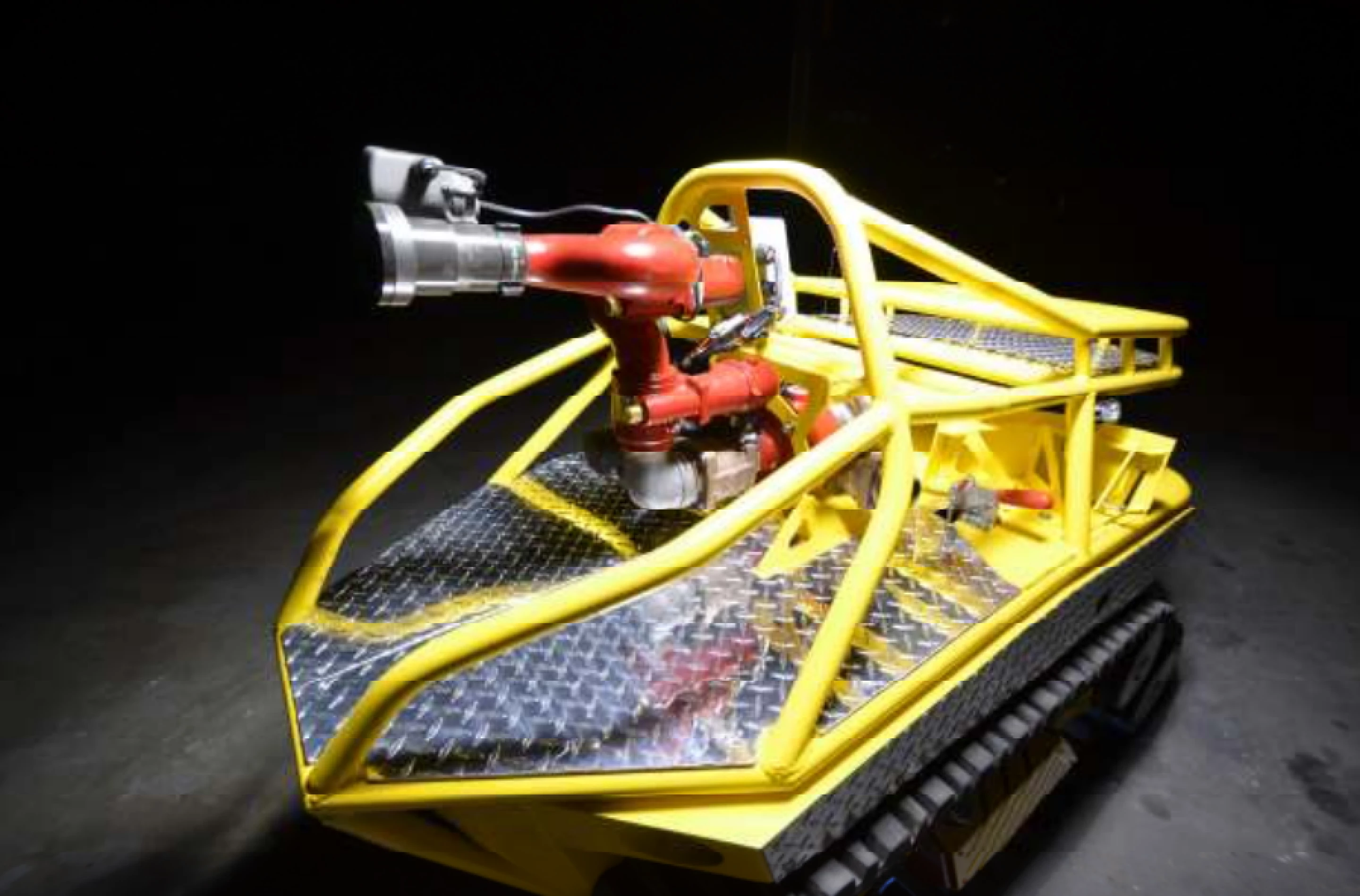 Thermite fire-fighting robot removes firefighters from harm's way
