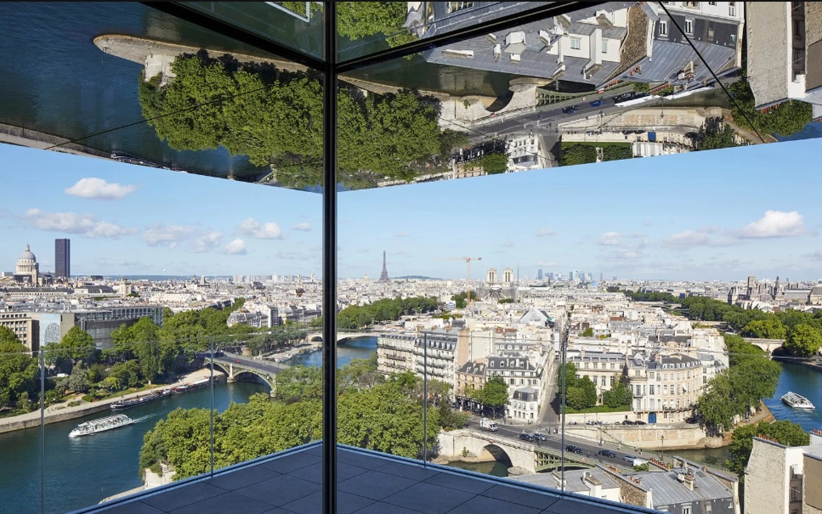 Kaleidoscopic rooftop installation shows Paris from a different perspective