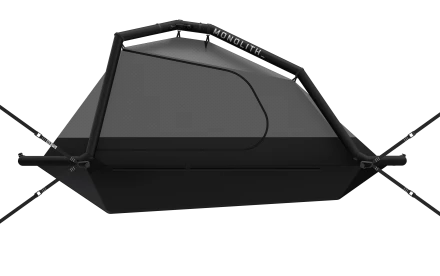 Inflatable Exod air-ground tent slims down for solo camping missions
