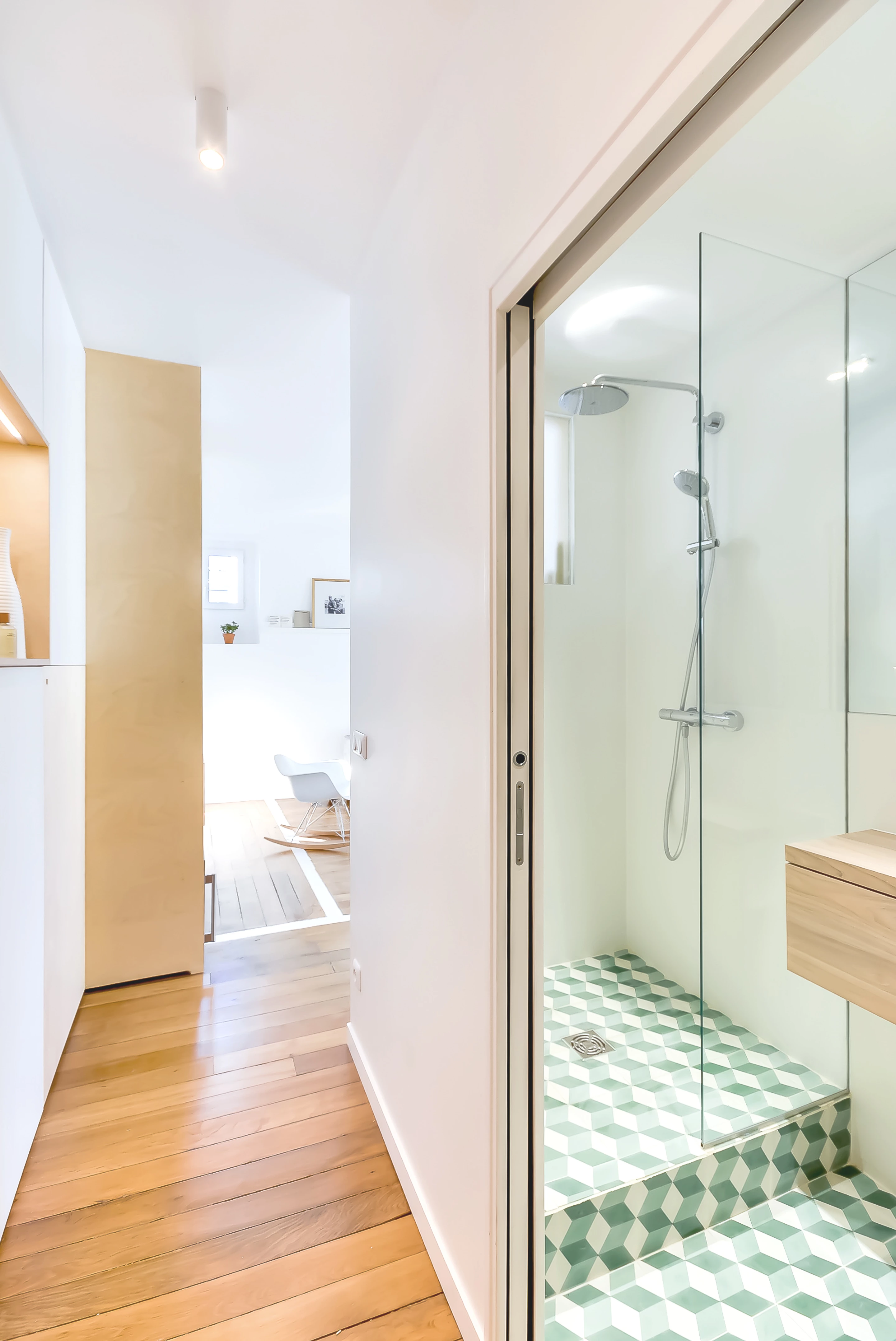 Small Paris apartment maximizes space with clever interior layout