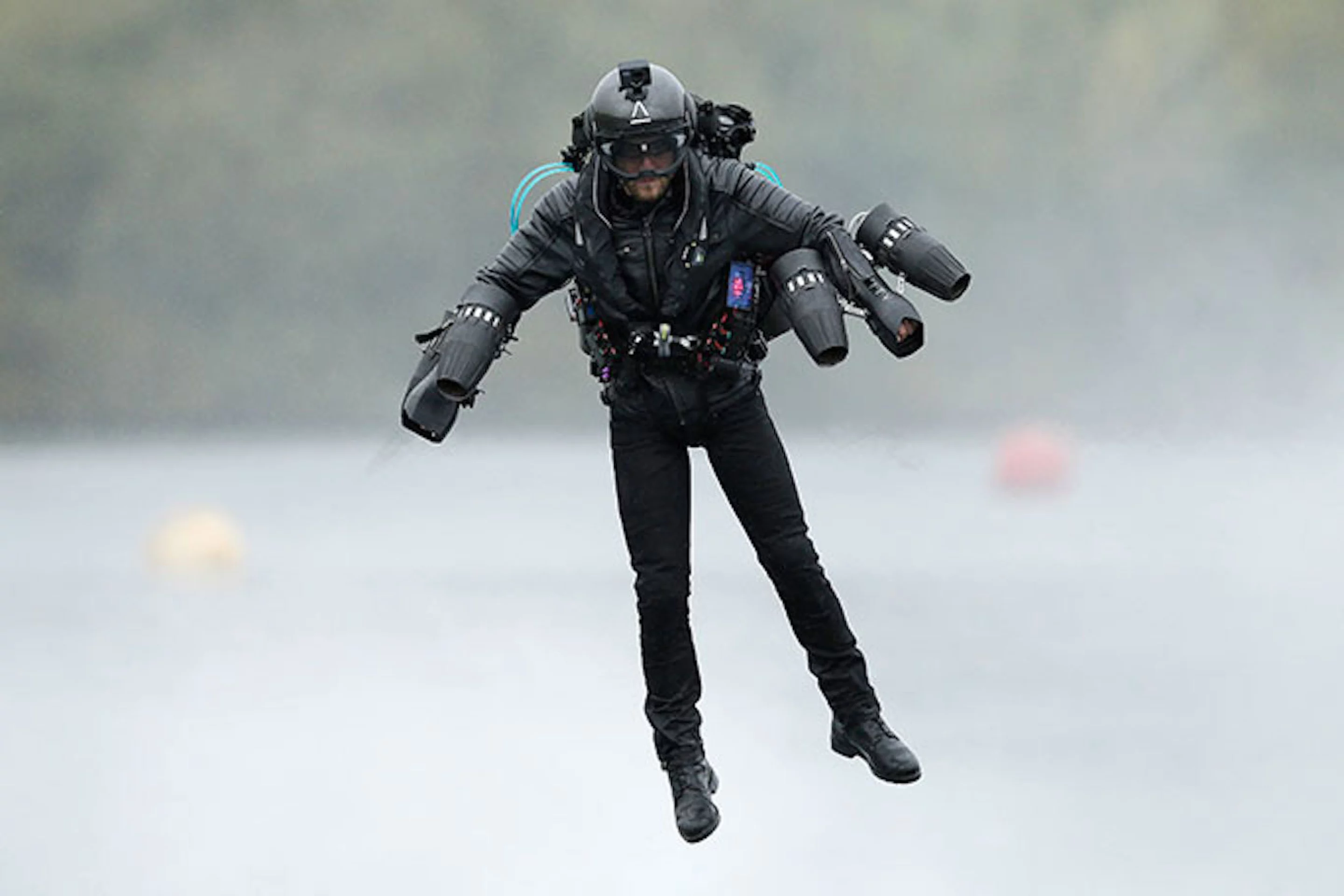 Gravity tests head-tracking, shoulder-mounted firearms on its jet suit