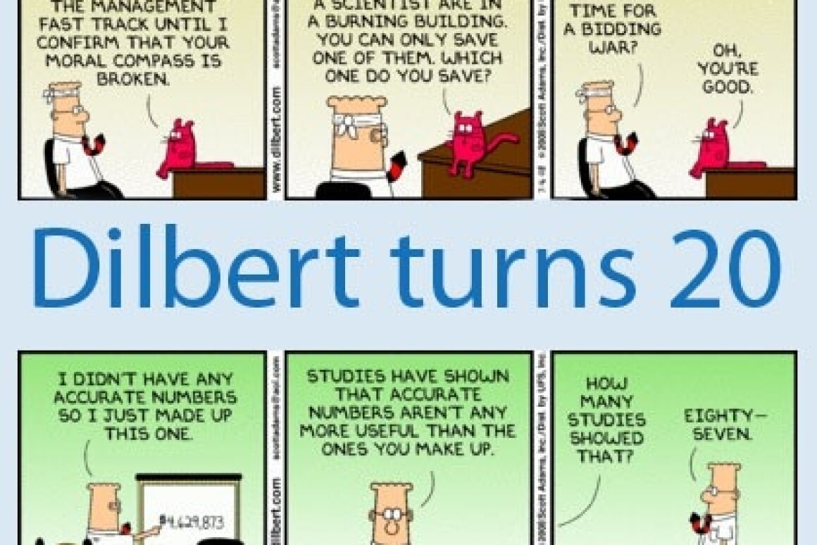 Dilbert celebrates 20 years of cubicle lifestyle and workplace dysfunction
